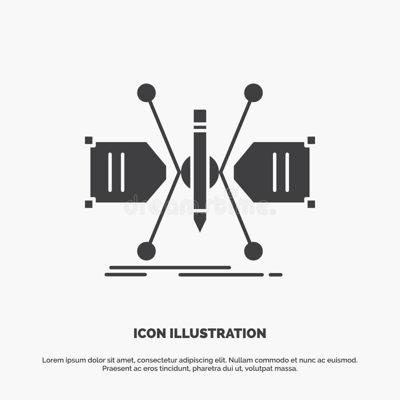 Architect, Constructing, Grid, Sketch, Structure Icon. Glyph Vector Gray Symbol for UI and UX ...