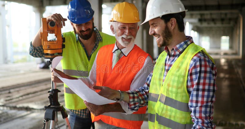 Architect and Construction Engineer or Surveyor Discussion Plans and ...