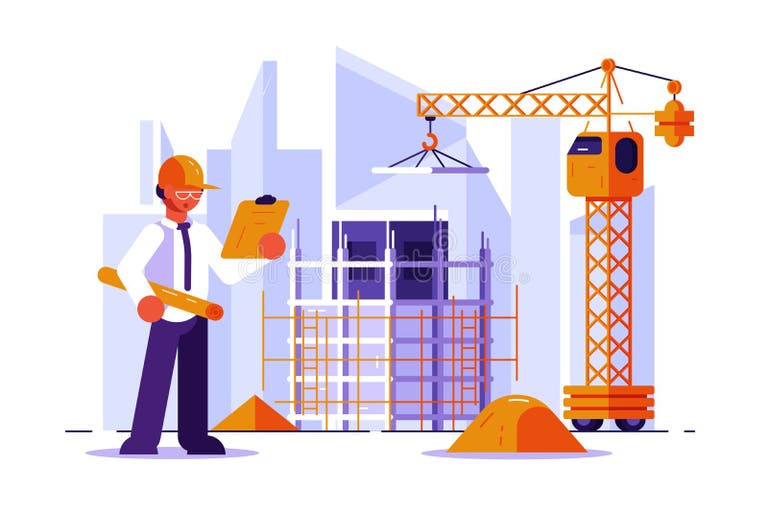 Engineer Checking Drawing Stock Illustrations – 89 Engineer Checking ...
