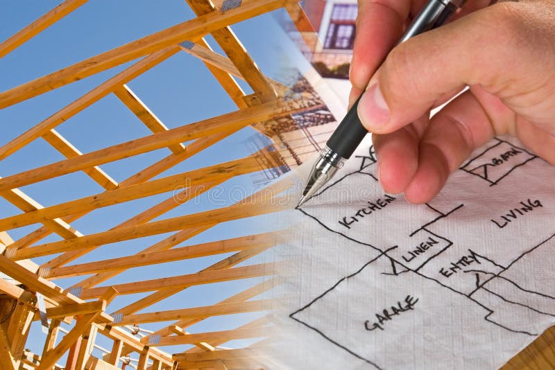 Architect Construction Montage Stock Image - Image of neighborhood ...