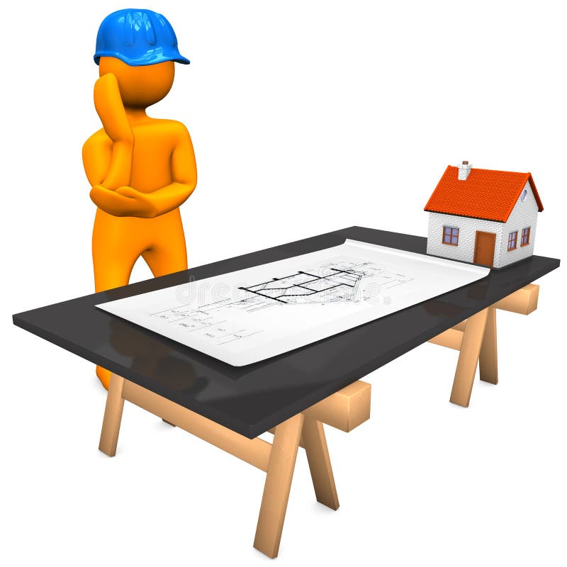 Architect Construction Plan Stock Illustration - Image: 30781580