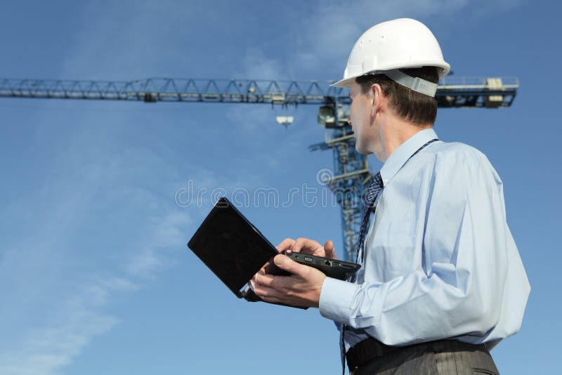 Architect on a Construction Site Stock Photo - Image of adult, business ...