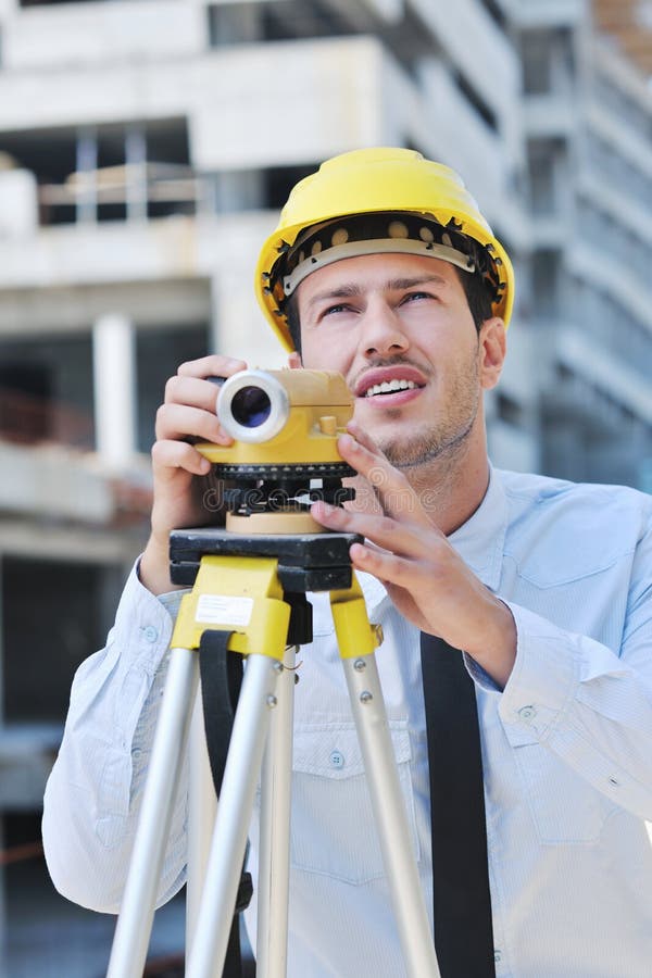 Architect on Construction Site Stock Image - Image of businessman ...