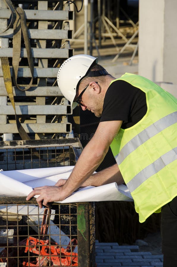 Architect on Construction Site. Stock Photo - Image of architect ...