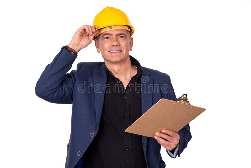 Construction Worker Isolated Stock Photo - Image of business ...