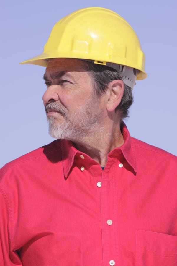 Architect, Contractor with Hard Hat Stock Image - Image of male ...