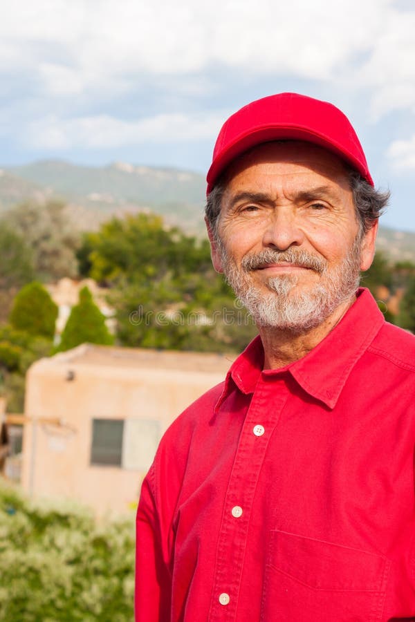 Contractor Portrait Looking at Camera Against Multistory Building Stock ...