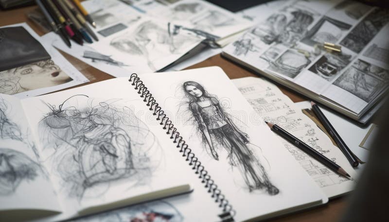 Architect Creativity Flows on Paper, Sketching Plans with Precision ...