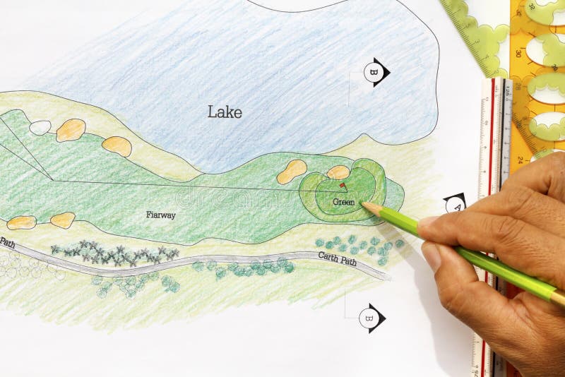 3D Golf Course Hole Layouts Stock Illustration - Illustration of ...