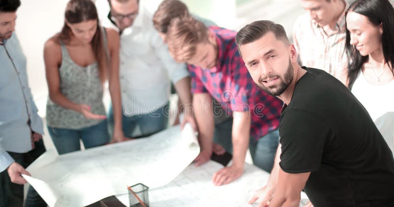 Architect and Design Office Staff Working in the Office Stock Image ...