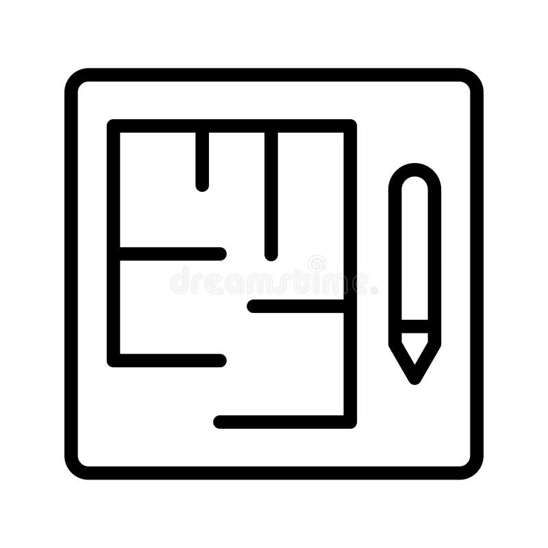 Architect design plan icon stock vector. Illustration of home - 223737173