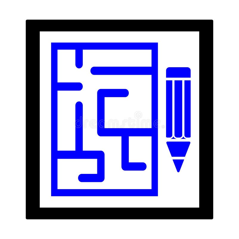 Architect Design Plan Icon stock vector. Illustration of sign - 330670699