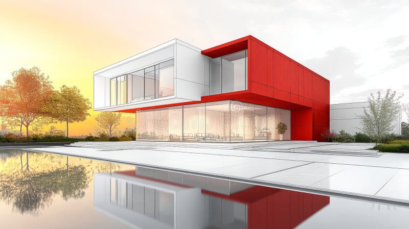 An Architect or Design Professional Drafts a Construction House ...