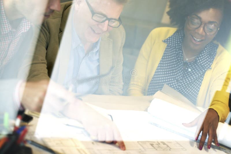 Architect Design Project Meeting Discussion Concept Stock Image - Image ...