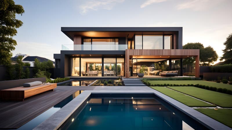 Architect-designed Family Home with a Focus on Functional Spaces Stock ...