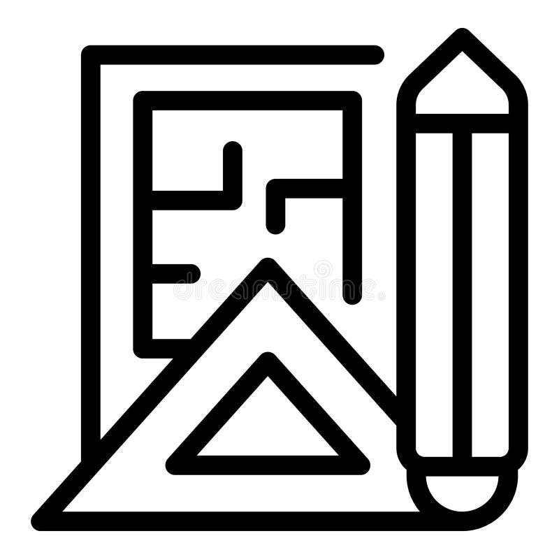 Architect Designing House Plan Using Ruler and Pencil Stock Vector ...