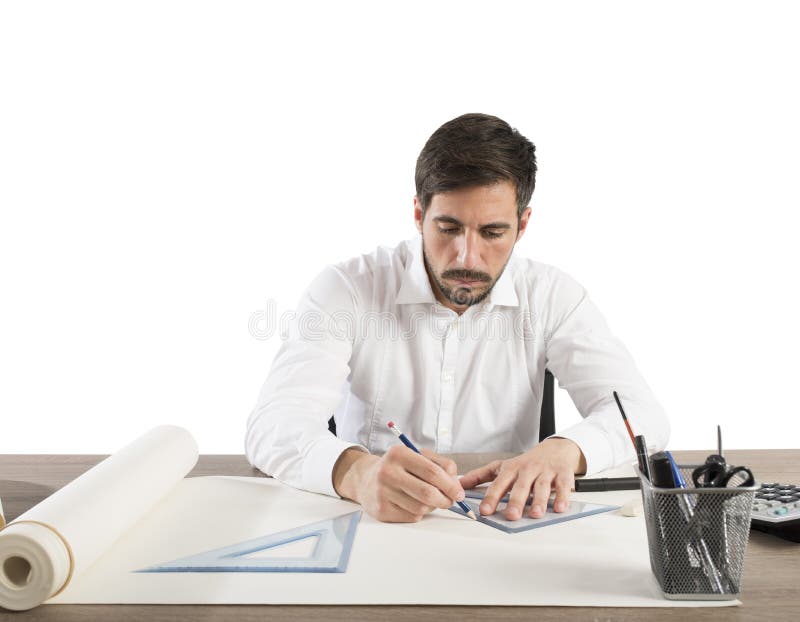 Architect designs stock photo. Image of architect, businessman - 59537686