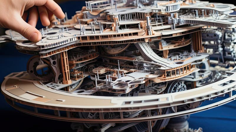 An Architect Designs a Model of a Building Stock Illustration ...