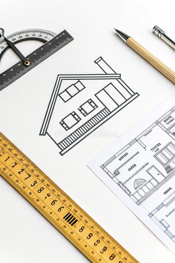 Architect Development and Interior Design Icons Stock Illustration ...