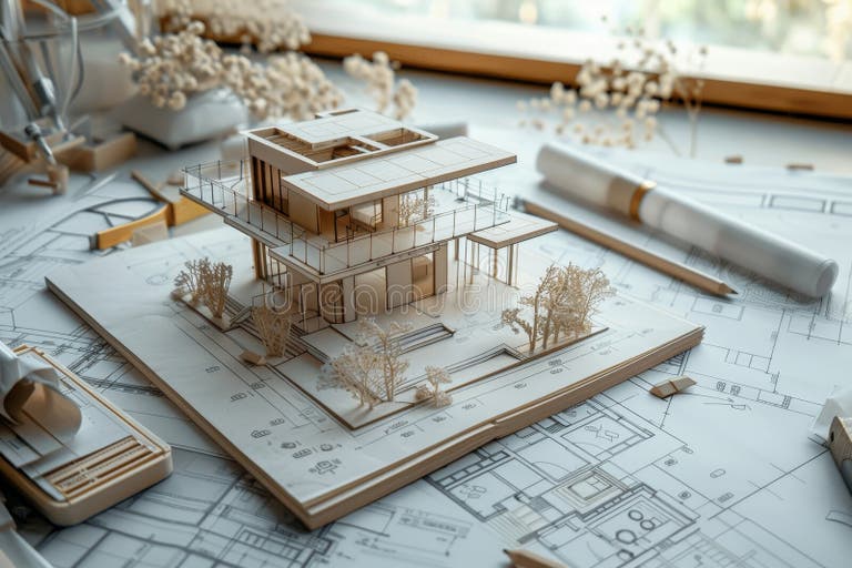 Architect Drawing Sketch Plans and Blueprints for Architectural ...
