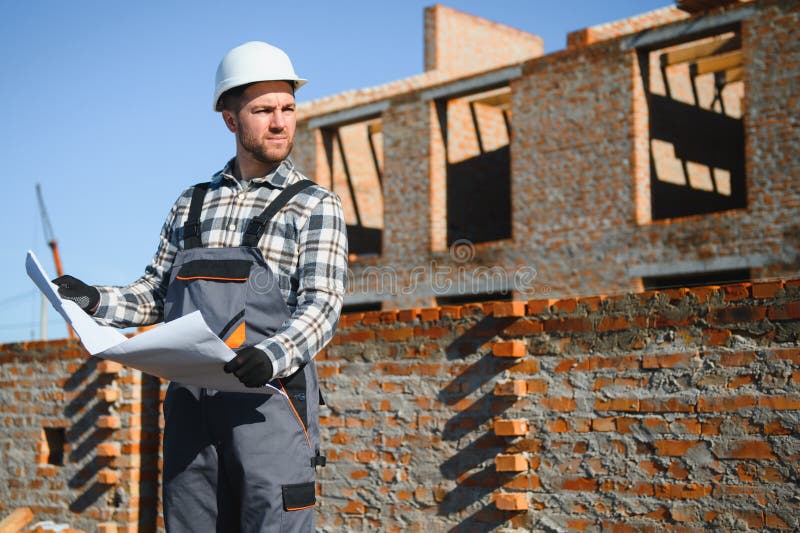 An Architect or Engineer on the Construction of Brick Houses Holds the ...