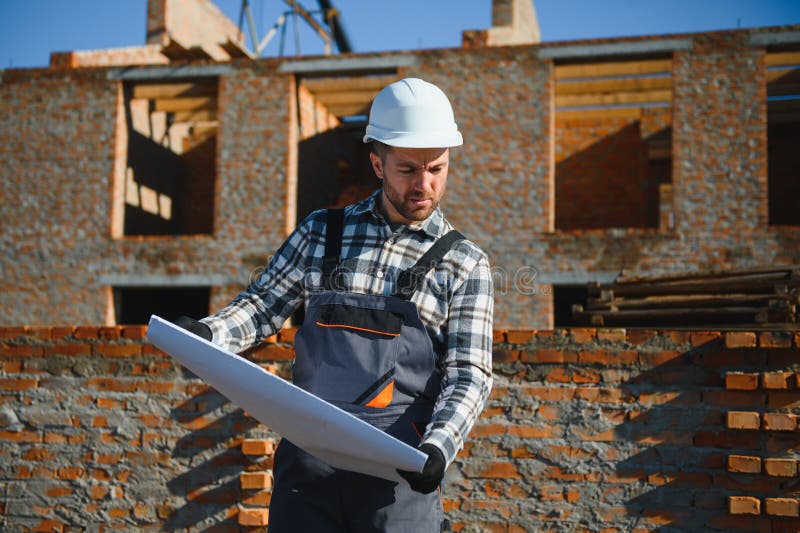 An Architect or Engineer on the Construction of Brick Houses Holds the ...