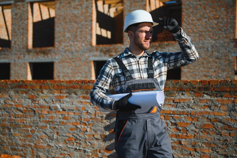 An Architect or Engineer on the Construction of Brick Houses Holds the ...