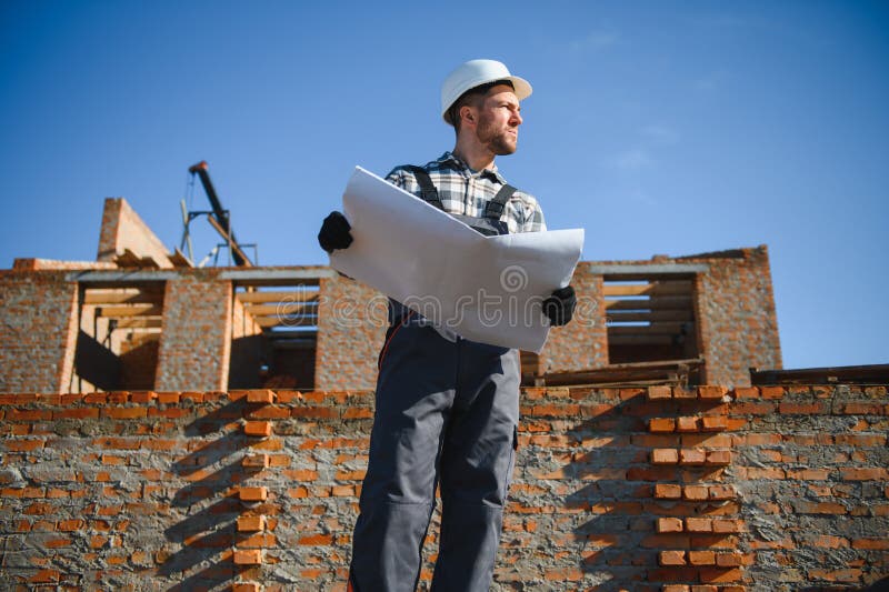 An Architect or Engineer on the Construction of Brick Houses Holds the ...