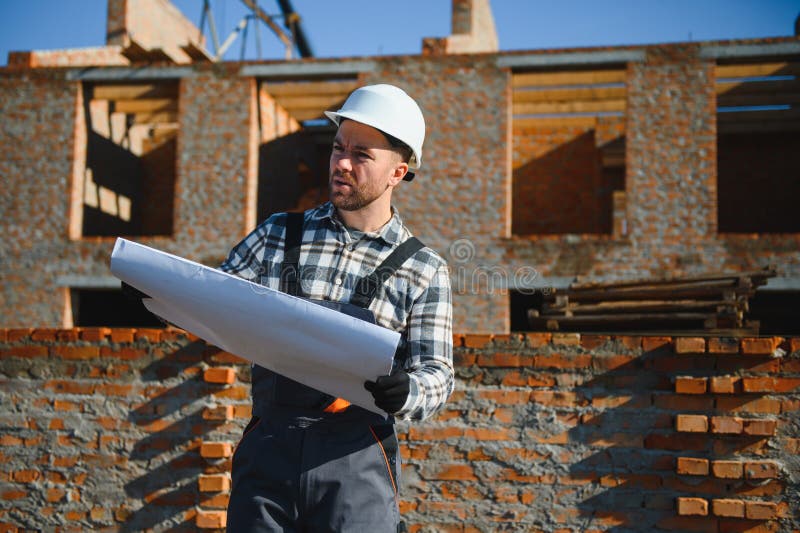 An Architect or Engineer on the Construction of Brick Houses Holds the ...