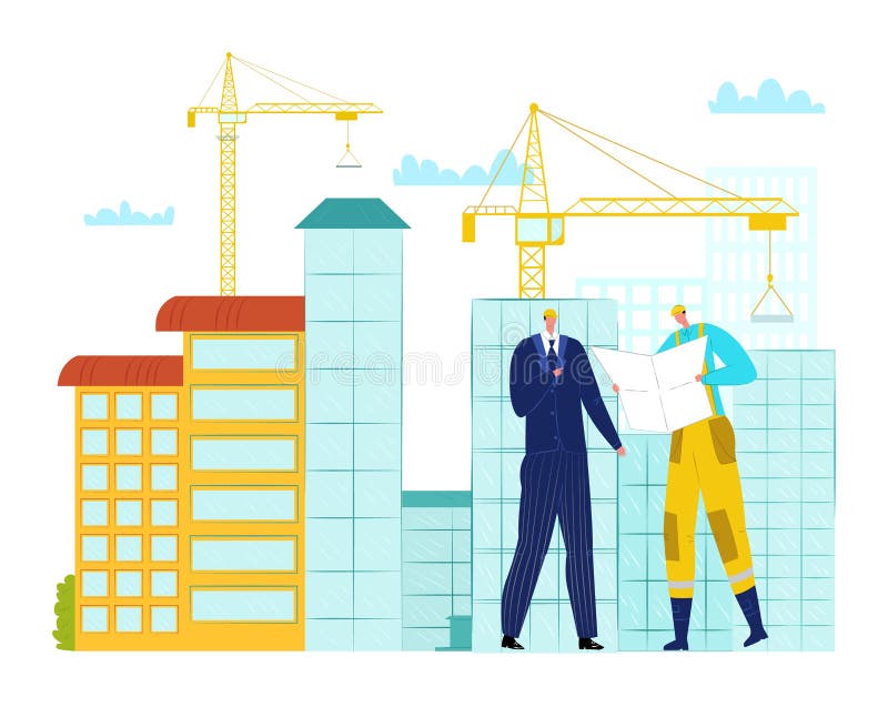 Architect Engineer at Construction, Professional Worker Builder Vector ...