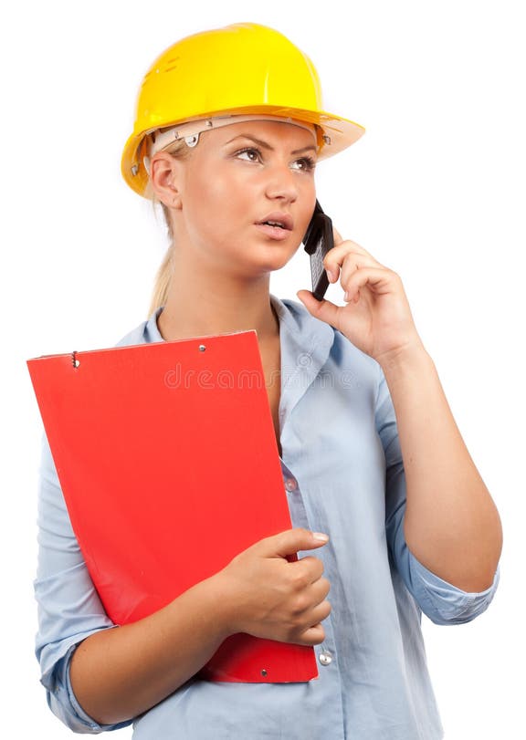 Architect or engineer lady stock photo. Image of development - 15053248