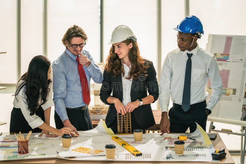 Architect and Engineer Project Development Team Brainstorming Together ...