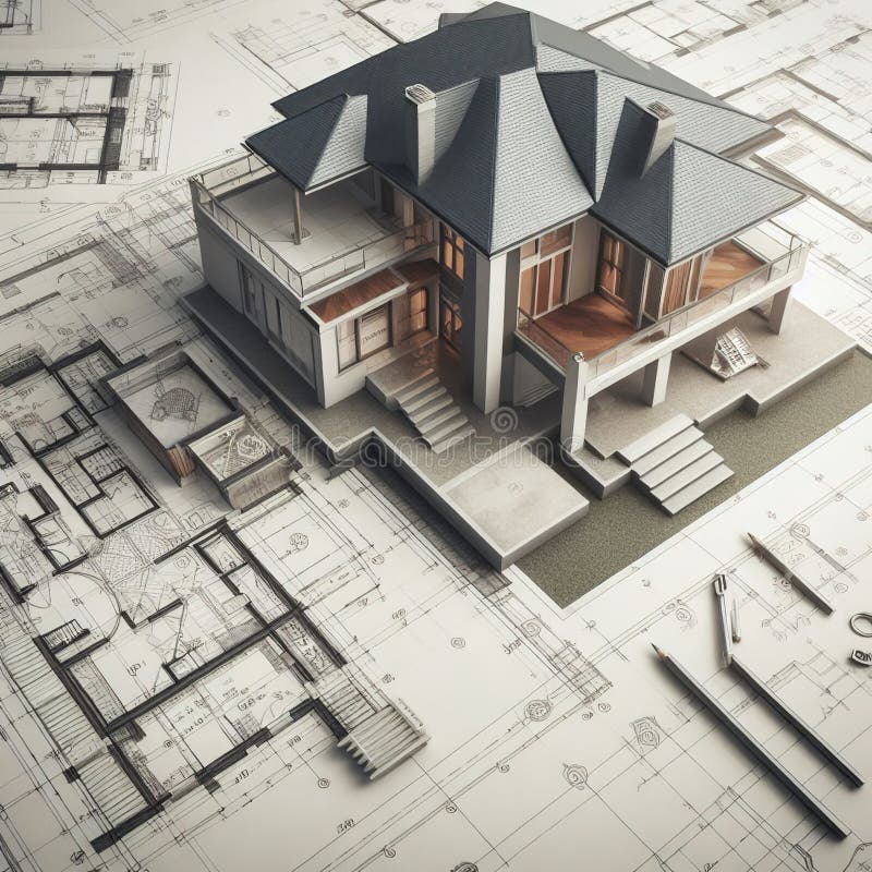 Architect Engineering House Home Dsign Garden - Ai Generated Stock ...