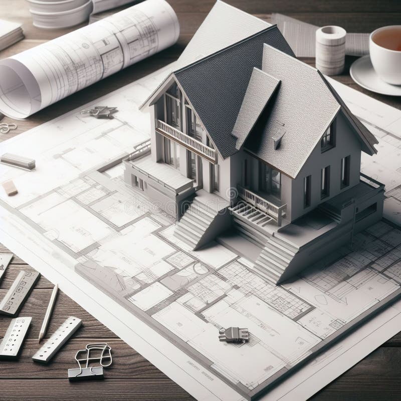 Architect Engineering House Home Dsign Garden - Ai Generated Stock ...