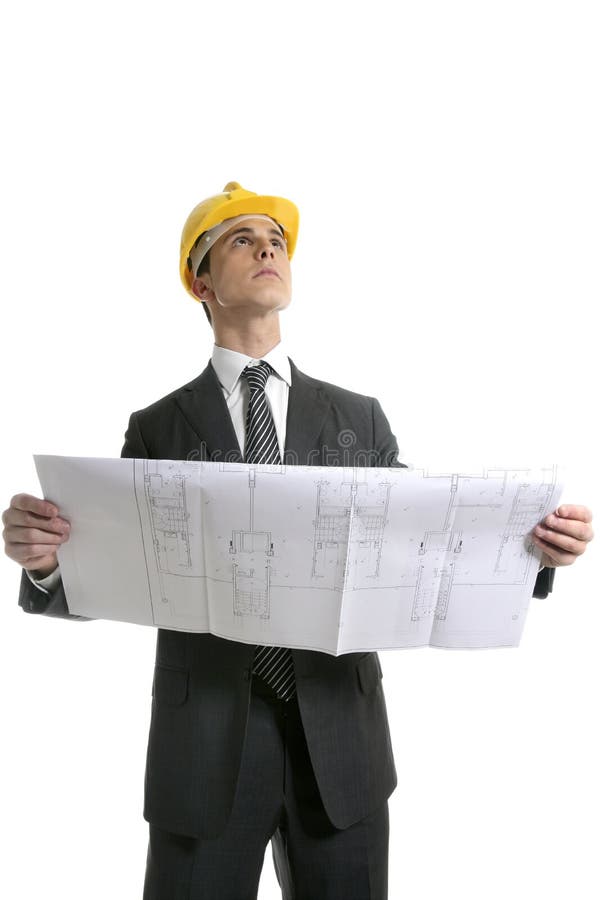Architect Executive Business People with Plans Stock Photo - Image of ...