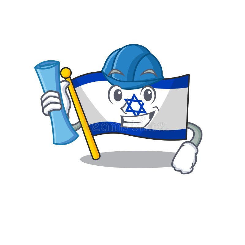 Architect Flag Israel Flown on Mascot Pole Stock Vector - Illustration ...