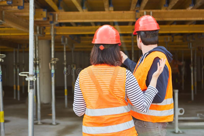 Architect and Foreman Inspecting the Shell Stock Photo - Image of ...