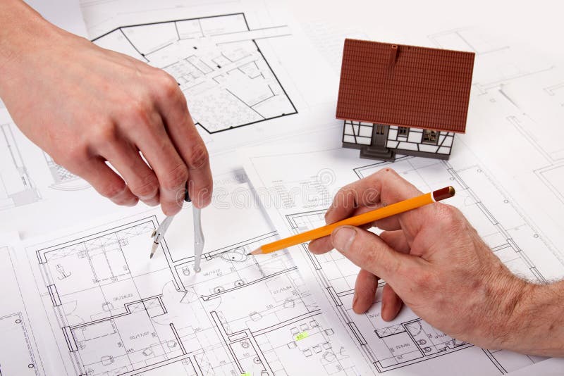 Architect Hands stock image. Image of engineering, estate - 12724401