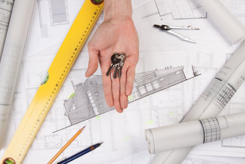 Architect hands stock image. Image of design, construction - 12711917