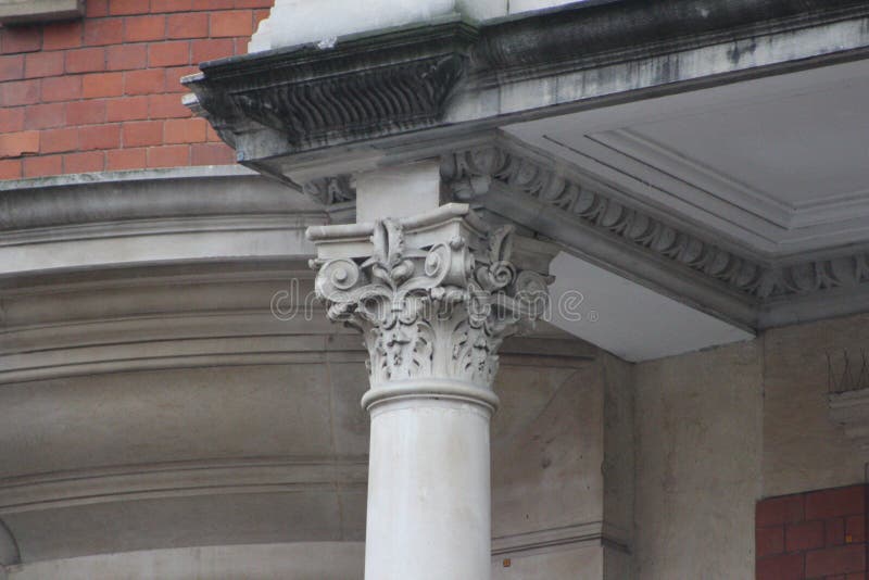 Architect, Heritage Pillar with Patterns. Stock Image - Image of ...