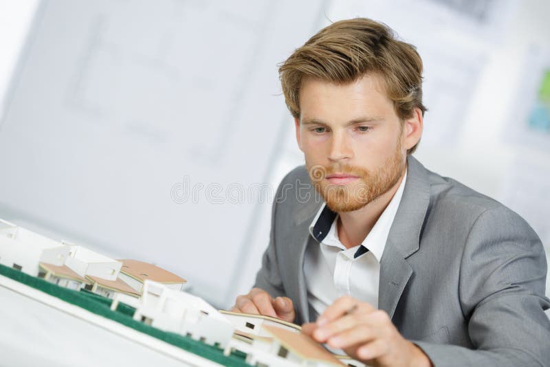 Architect Holding Scale Model Housing Stock Photo - Image of debt ... Architect Holding Scale Model Housing Stock Photo - Image of debt ...