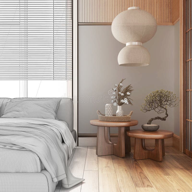Architect Interior Designer Concept: Hand-drawn Draft Unfinished ... Architect Interior Designer Concept: Hand-drawn Draft Unfinished ...