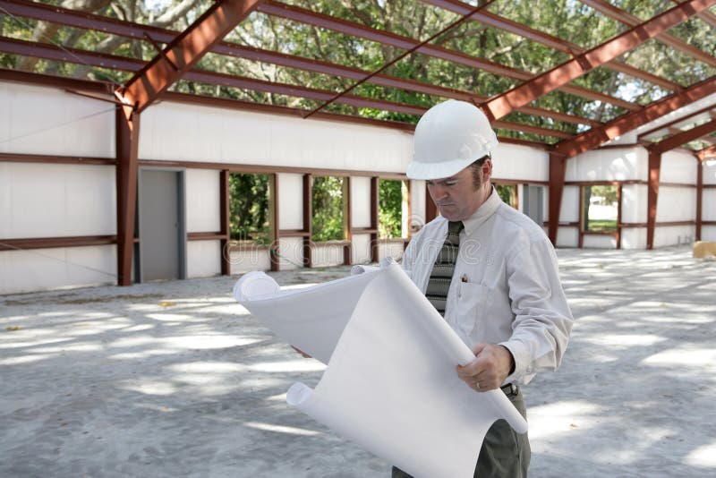 Architect on Jobsite stock photo. Image of frame, civil - 1626070