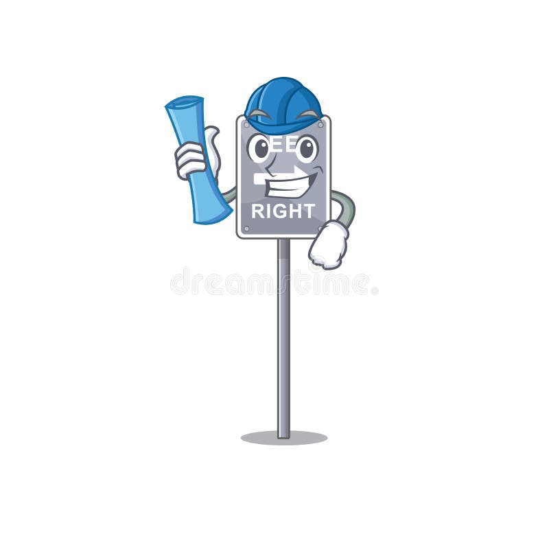 Architect Keep Right Isolated in the Cartoon Stock Vector ...