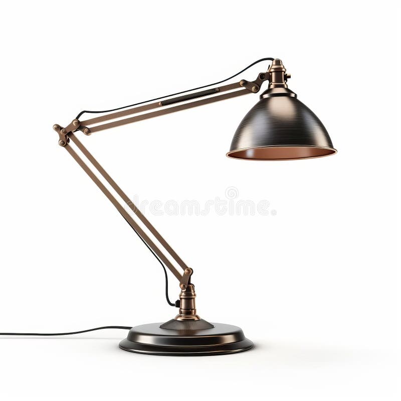 Sophisticated Architect Lamp with Adjustable Arm and Rounded Base Stock ...