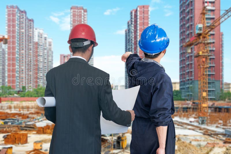 Architect Looking Comparing Housing Project Stock Photo - Image of ...