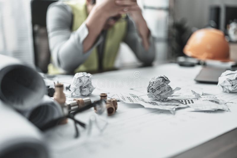 The Architect Made a Mistake in Designing the Plan and Torn Paper ...