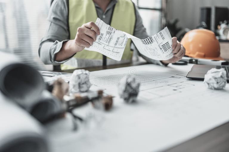 The Architect Made a Mistake in Designing the Plan and Torn Paper ...