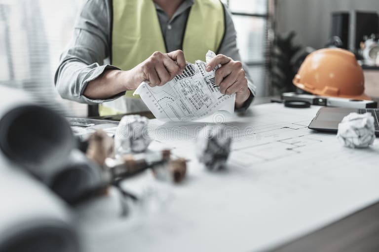 The Architect Made a Mistake in Designing the Plan and Torn Paper ...