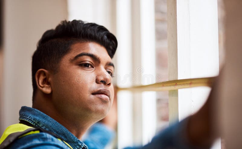 Architect, Man and Measure Window for Construction, Renovation and ...